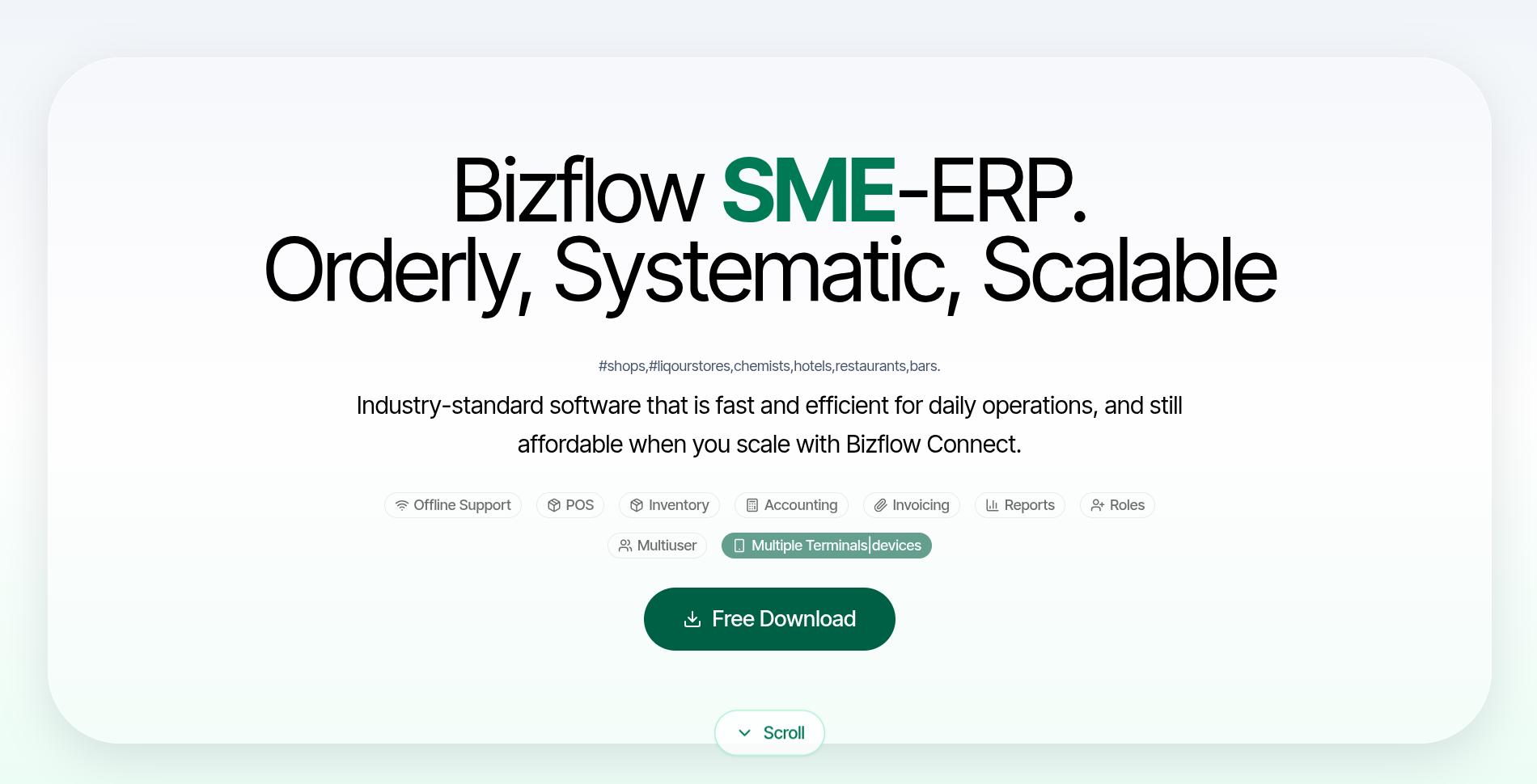 Bizflow ERP - Orderly, systematic , scalable Business